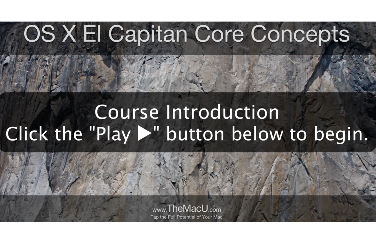 OS X El Capitan Core Concepts Tutorial - TheMacU.com